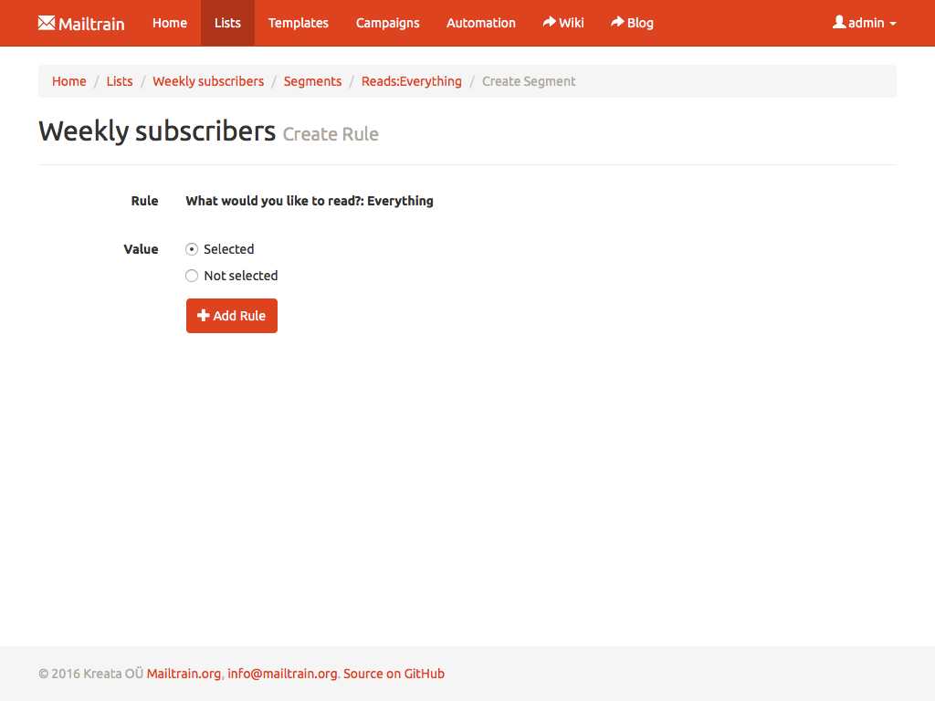 Mailtrain | Self Hosted Newsletter App
